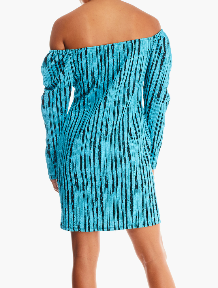 Myrunway Shop Rfo Blue Striped Long Sleeve Dress For Women From
